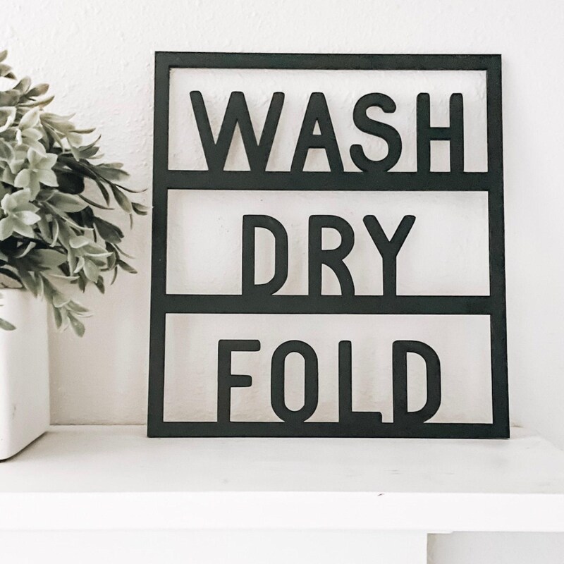 Wash and Dry Sign - Etsy