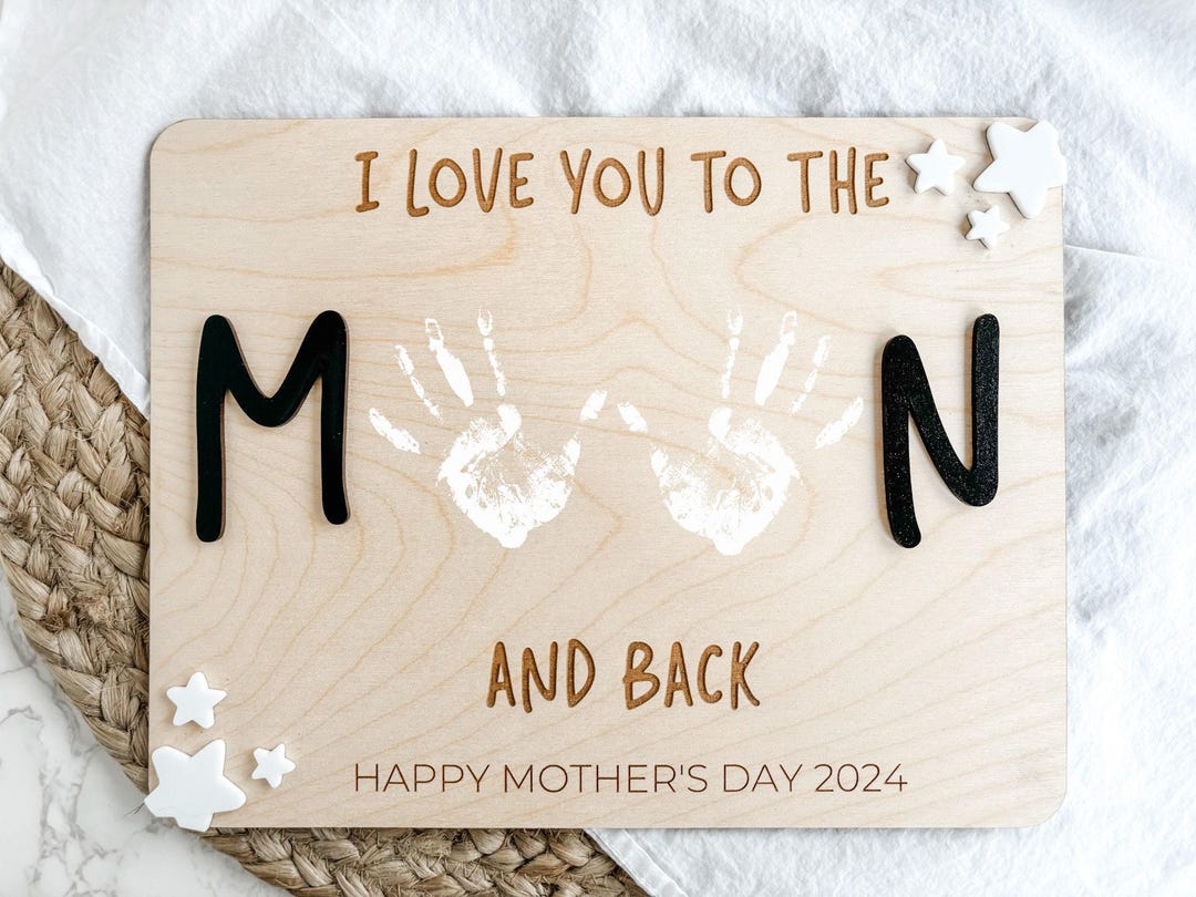 Mothers Day Handprint Sign, DIY Handprint Sign, Mothers Day Gifts ...
