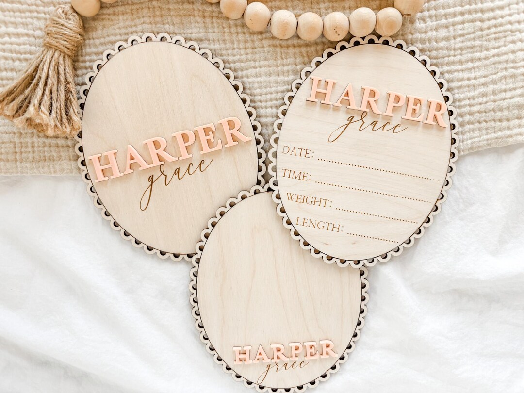 Hospital Birth Announcement Sign, Baby Announcement Sign, Baby Name ...