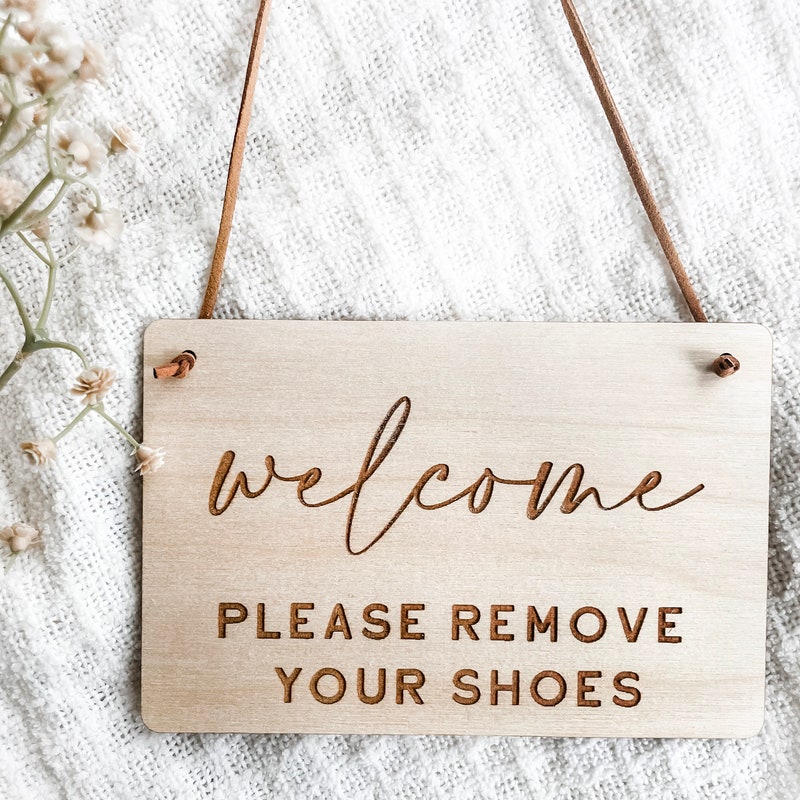 Remove Shoes Sign - Etsy