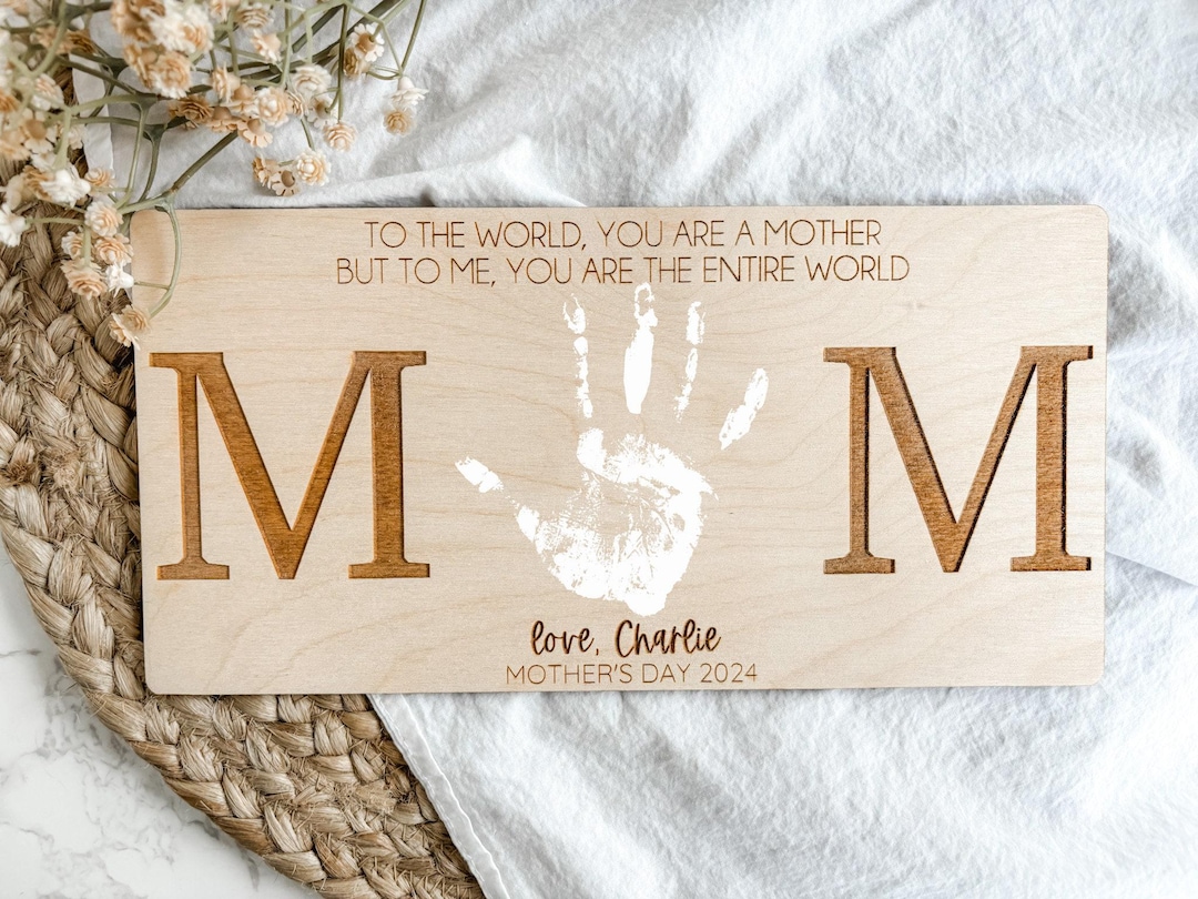 DIY Handprint Sign, Personalized Mothers Day Gifts, Mothers Day Craft ...