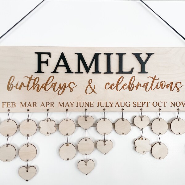 Family Birthday Sign - Etsy