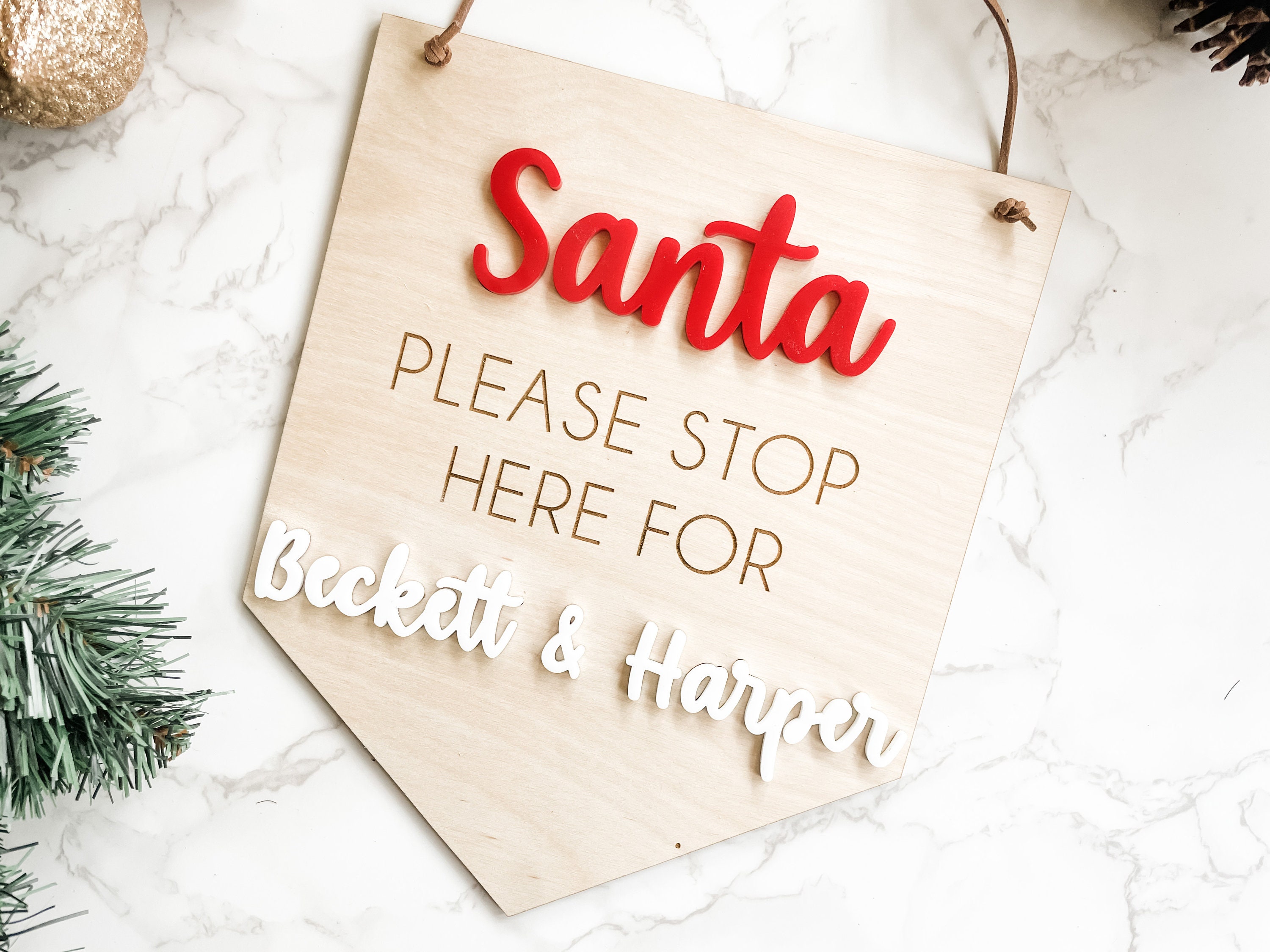 Santa Stop Here Sign Santa Stop Here Door Hanger Christmas - Etsy