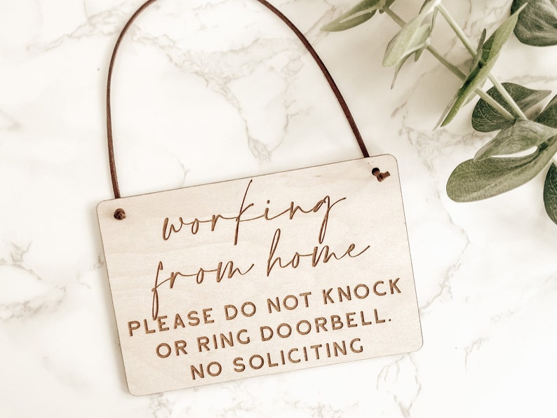Working From Home Sign Do Not Disturb Sign Do Not Ring | Etsy