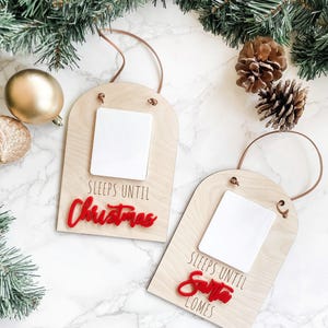 Christmas Countdown Sign, Sleeps Until Christmas, Sleeps Until Santa ...