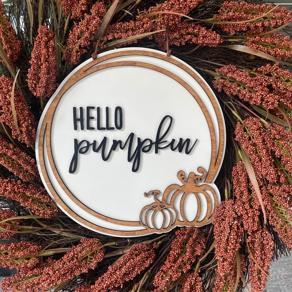 Hello Pumpkin Sign - Etsy