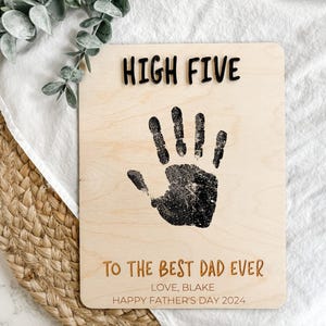 Fathers Day DIY Handprint Sign, Personalized Fathers Day Gift, High ...