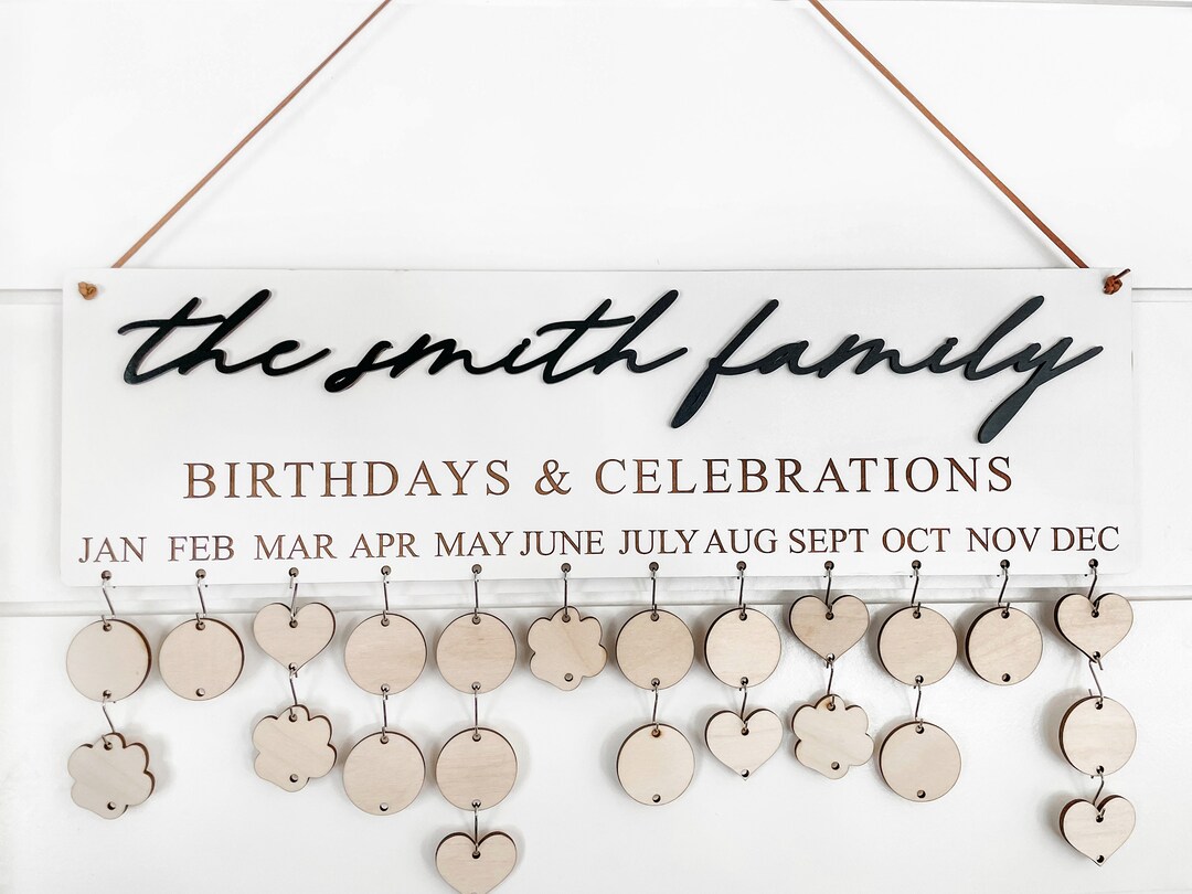 Family Birthday Sign, Family Celebrations Board, Family Birthday Board ...