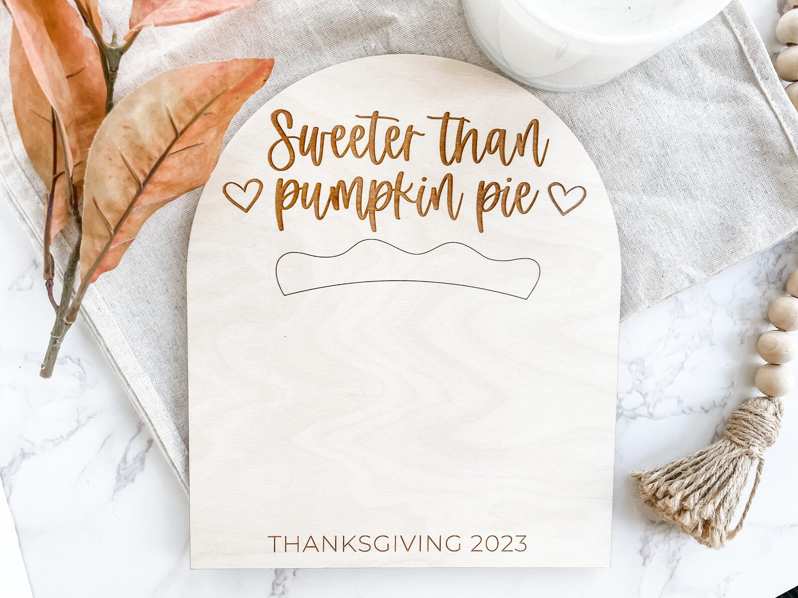 DIY Thanksgiving Footprint Sign, Sweeter Than Pumpkin Pie, Baby's First ...