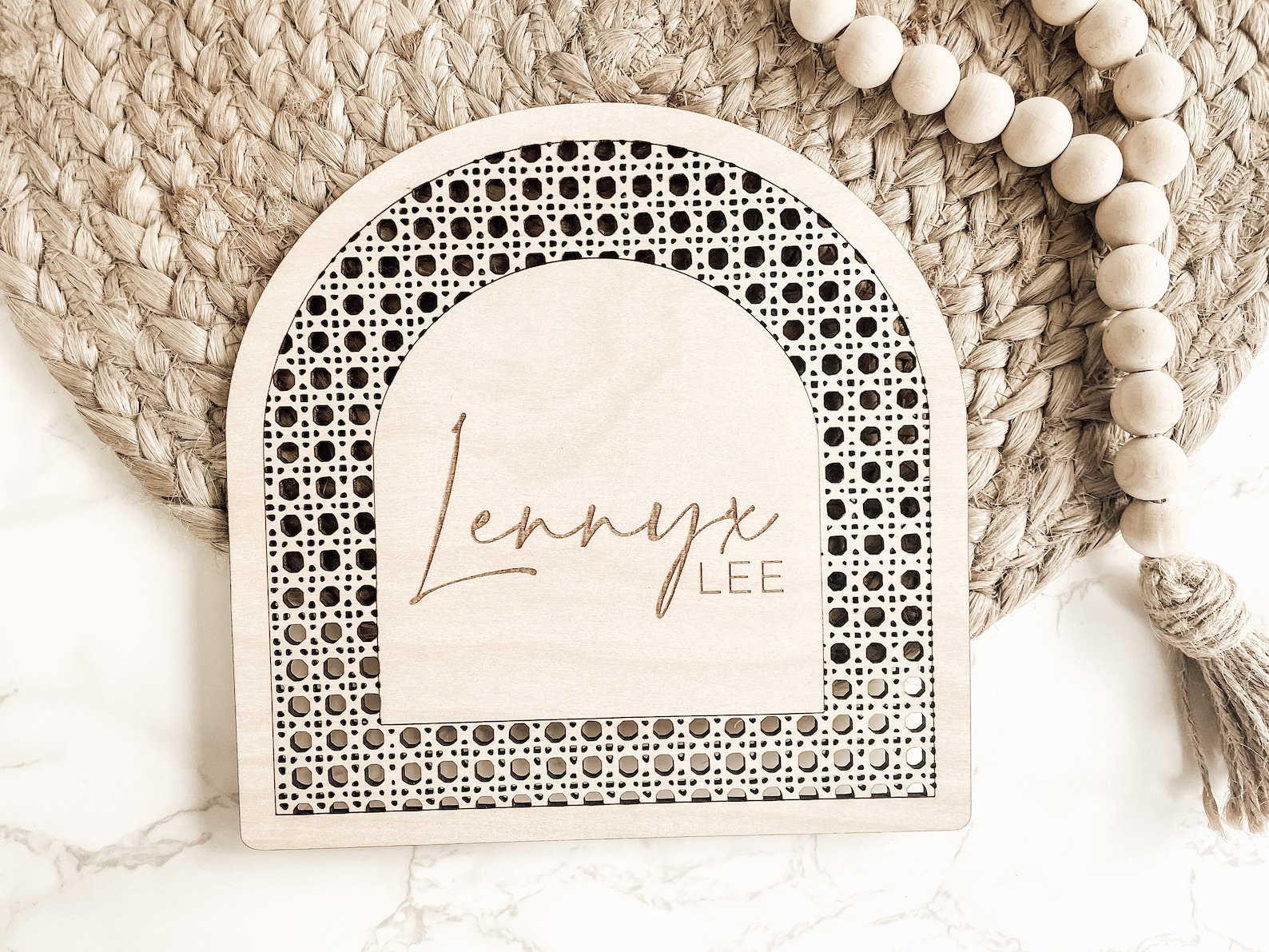 Boho Baby Name Sign Baby Name Announcement Birth - Etsy