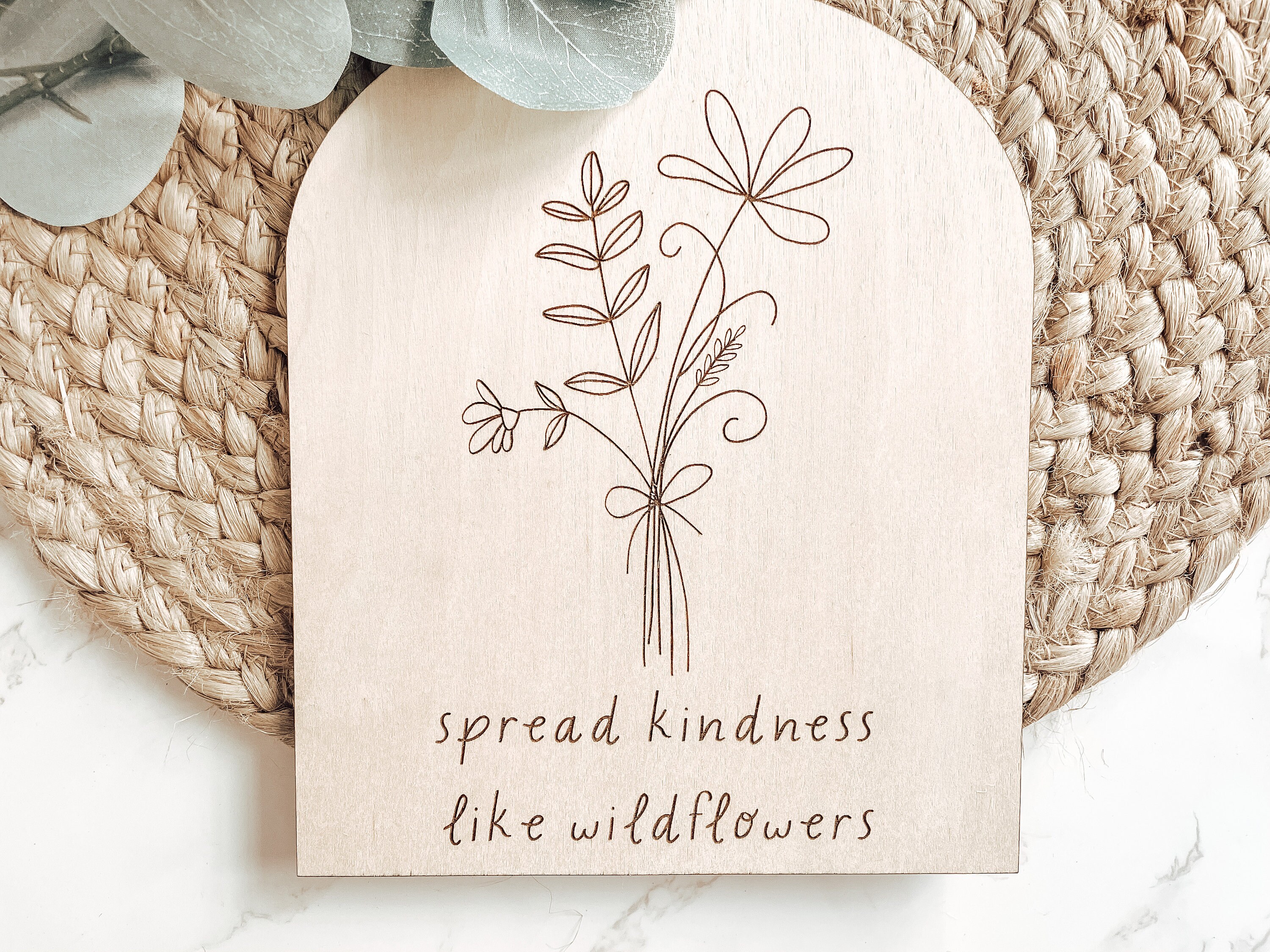 Spread Kindness Like Wildflowers Boho Decor Inspirational - Etsy