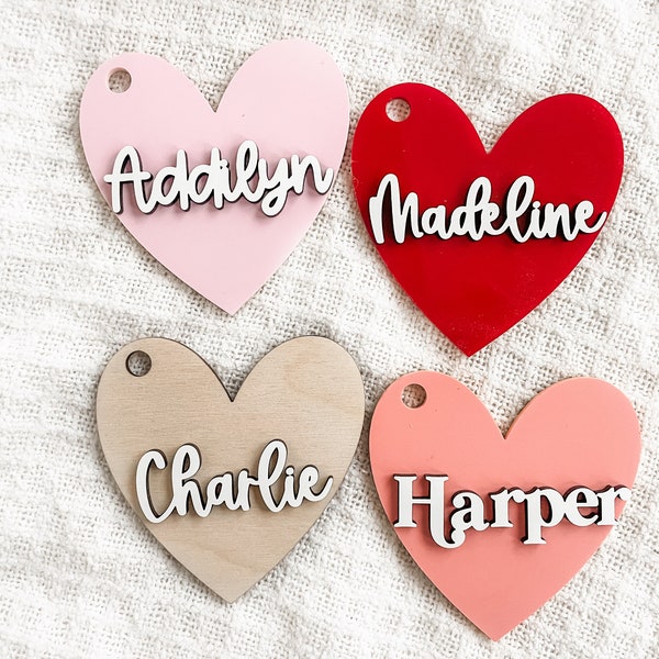 Heart Name Tag - Etsy