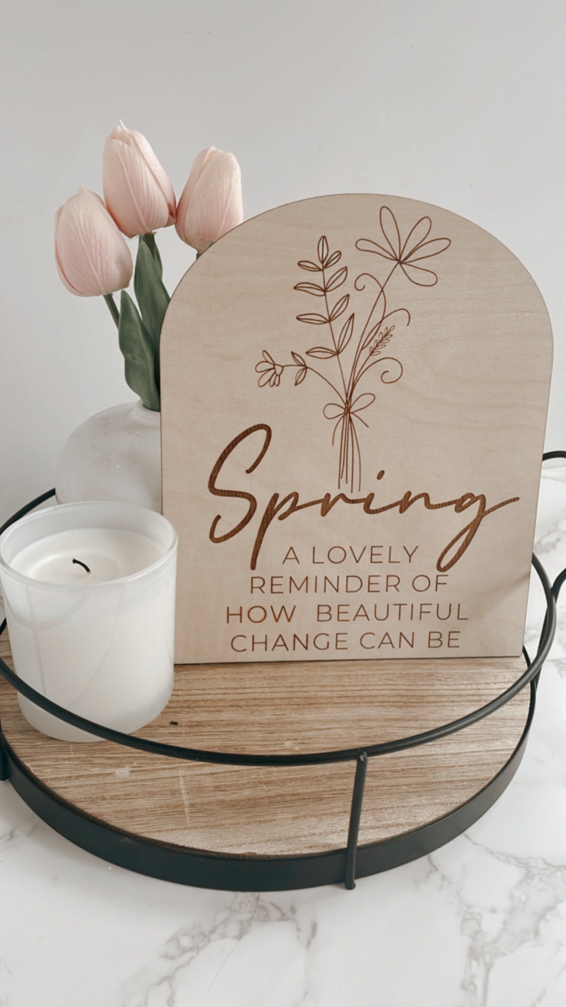 Spring A Lovely Reminder Boho Spring Decor Spring Signs - Etsy