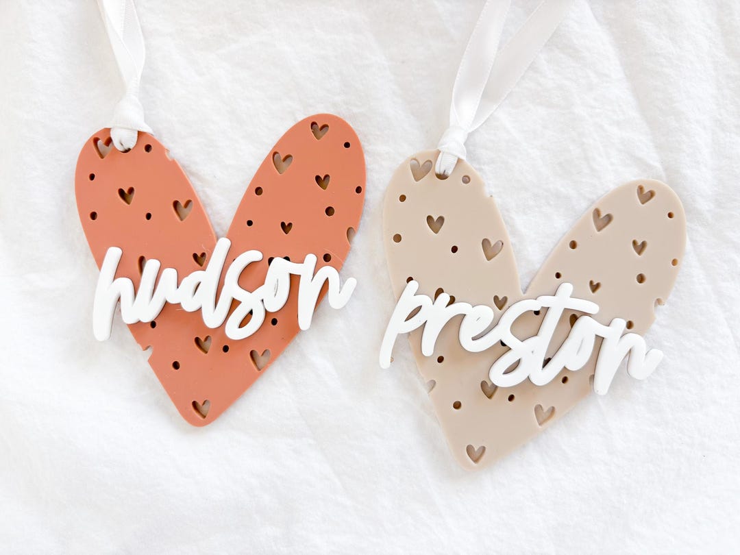 Valentine's Day Name Tags, Valentine's Basket Tag, Heart Name Tag ...