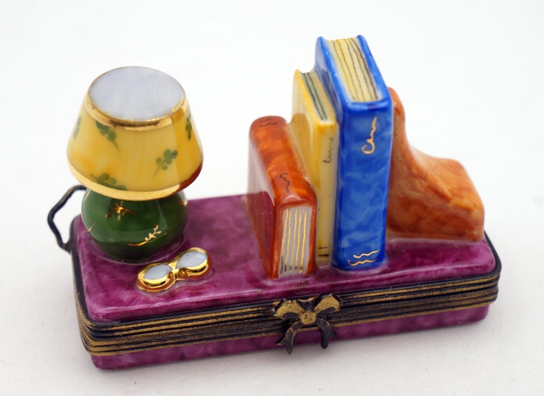 Authentic French Porcelain Hand Painted Limoges Box Beautiful Colorful ...