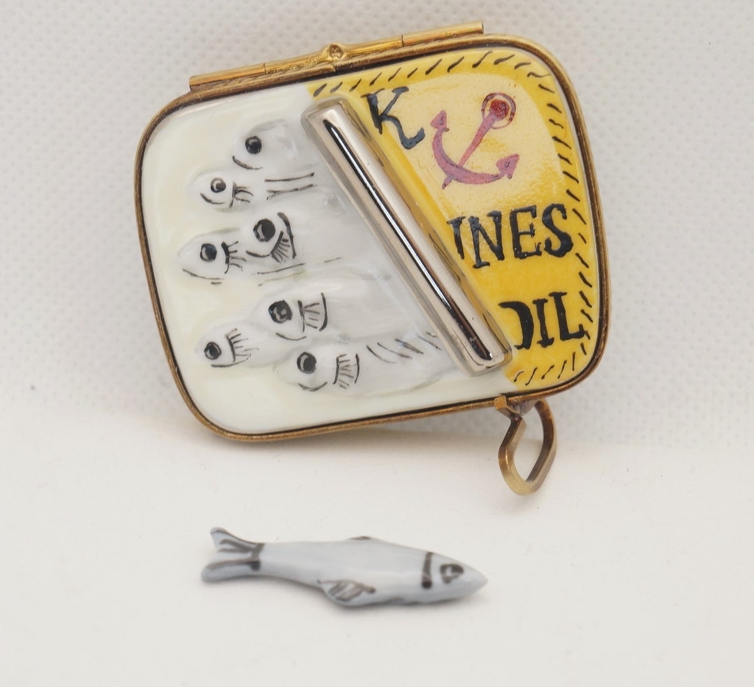 Sardines Can With Miniature Removable Sardine Fish Authentic French ...