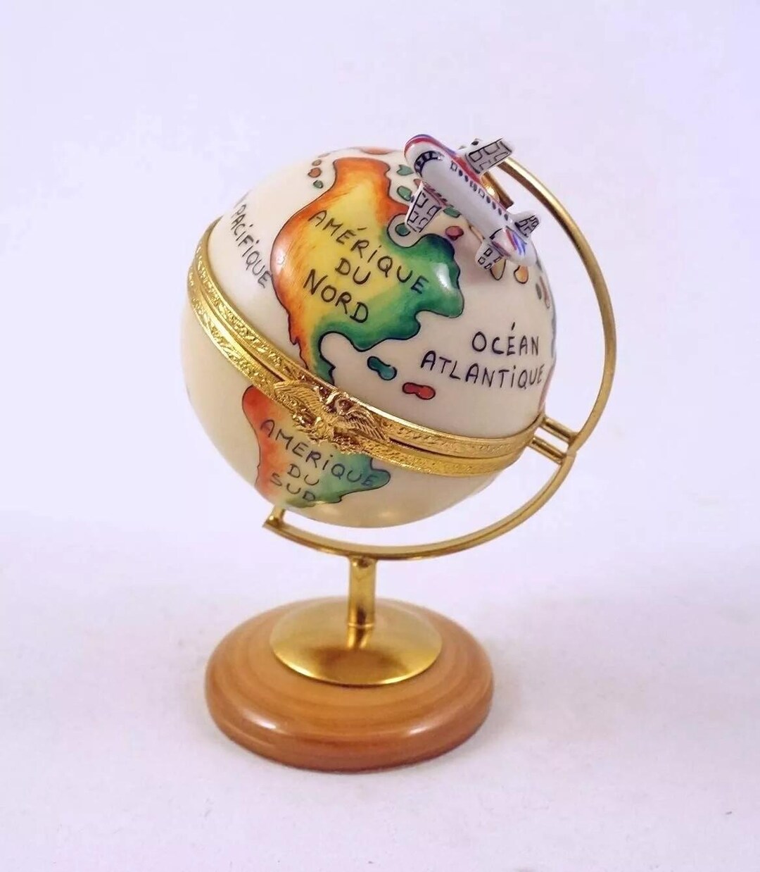 Amazing World Globe on Stand and a Miniature Removable Airplane ...