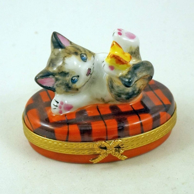 Limoges Cat - Etsy