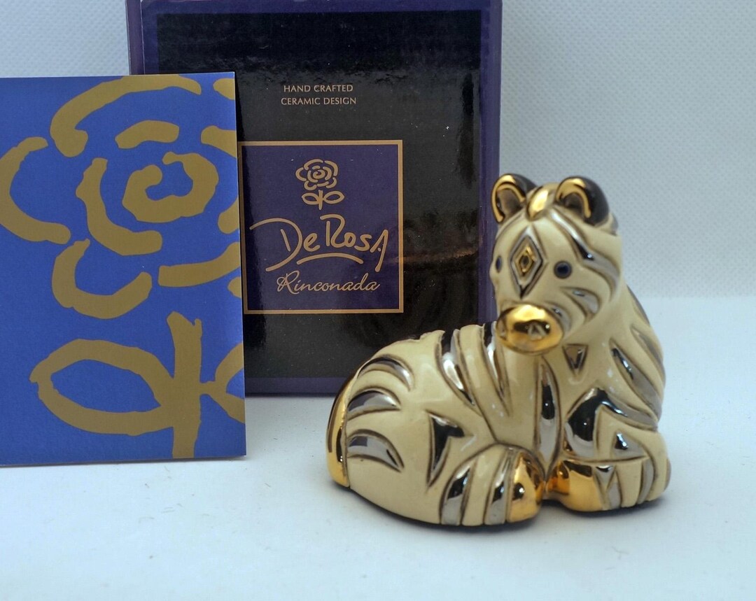 De Rosa Rinconada Figurine Cute Baby Zebra Gold Enamel Derosa - Etsy