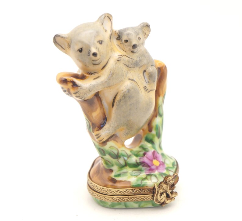 Authentic French Porcelain Hand Painted Limoges Box Amazing Koala With ...
