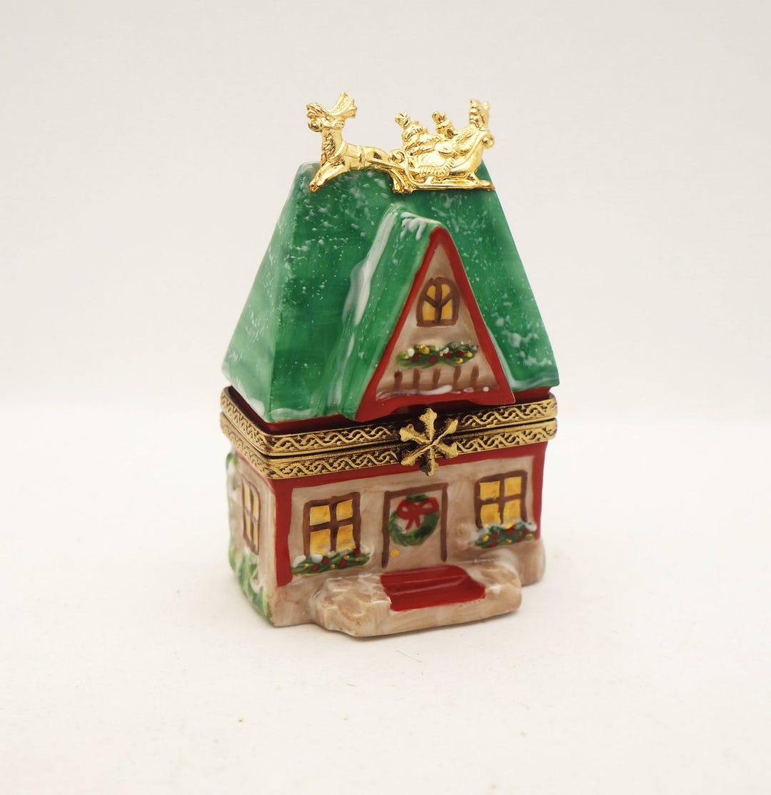 Night Before Christmas House With Santa's Sleigh Authentic French ...