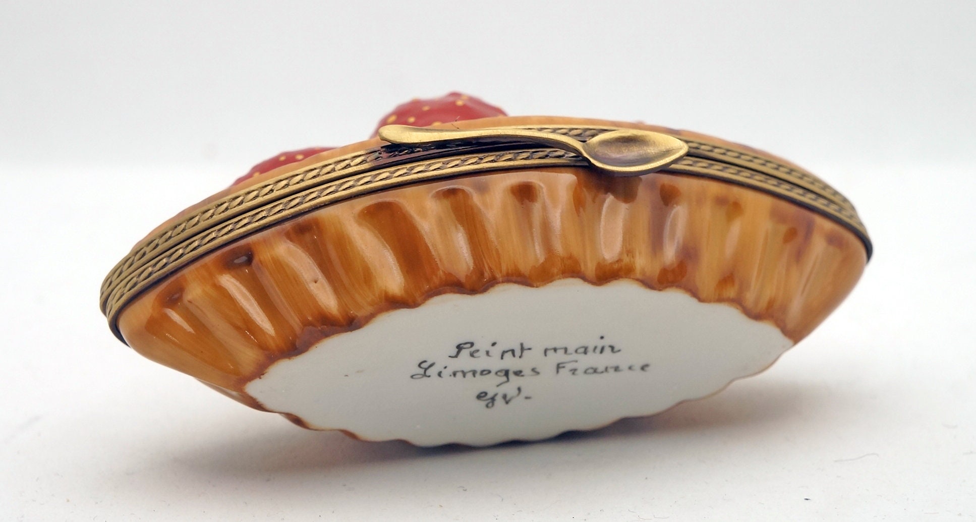 Authentic French Porcelain Limoges Trinket Box Delicious Strawberry ...
