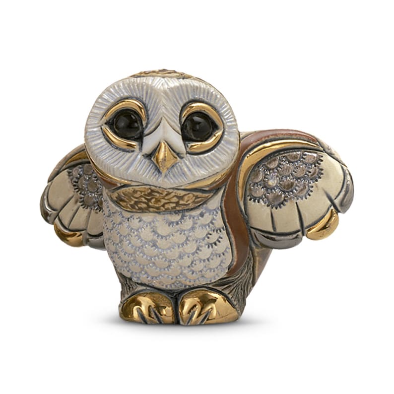 De Rosa Rinconada Figurine Cute Baby Barn Owl Gold Enamel Derosa - Etsy
