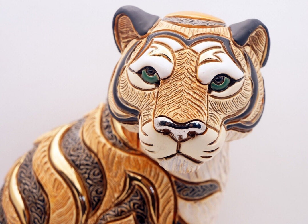 De Rosa Rinconada Figurine Sculpture Gorgeous Large Tiger Big Cat With ...