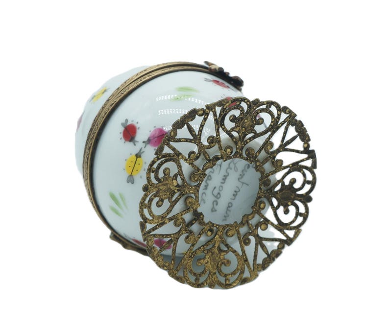 Limoges Porcelain Music Box: Ladybug Egg, Waltz of the Flowers - Etsy
