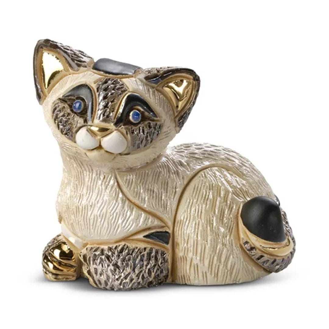 De Rosa Rinconada Figurine Amazing Siamese Kitty Cat Resting Enamel ...
