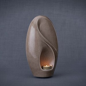 Cremation Urn for Ashes "eternity" - Large | Beige Grey | Ceramic Urn ...