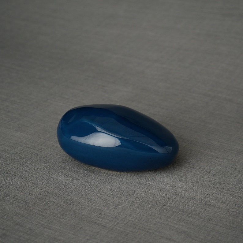 Memorial Keepsake Urn for Ashes Stone - Small Urn | Light Cobalt ...