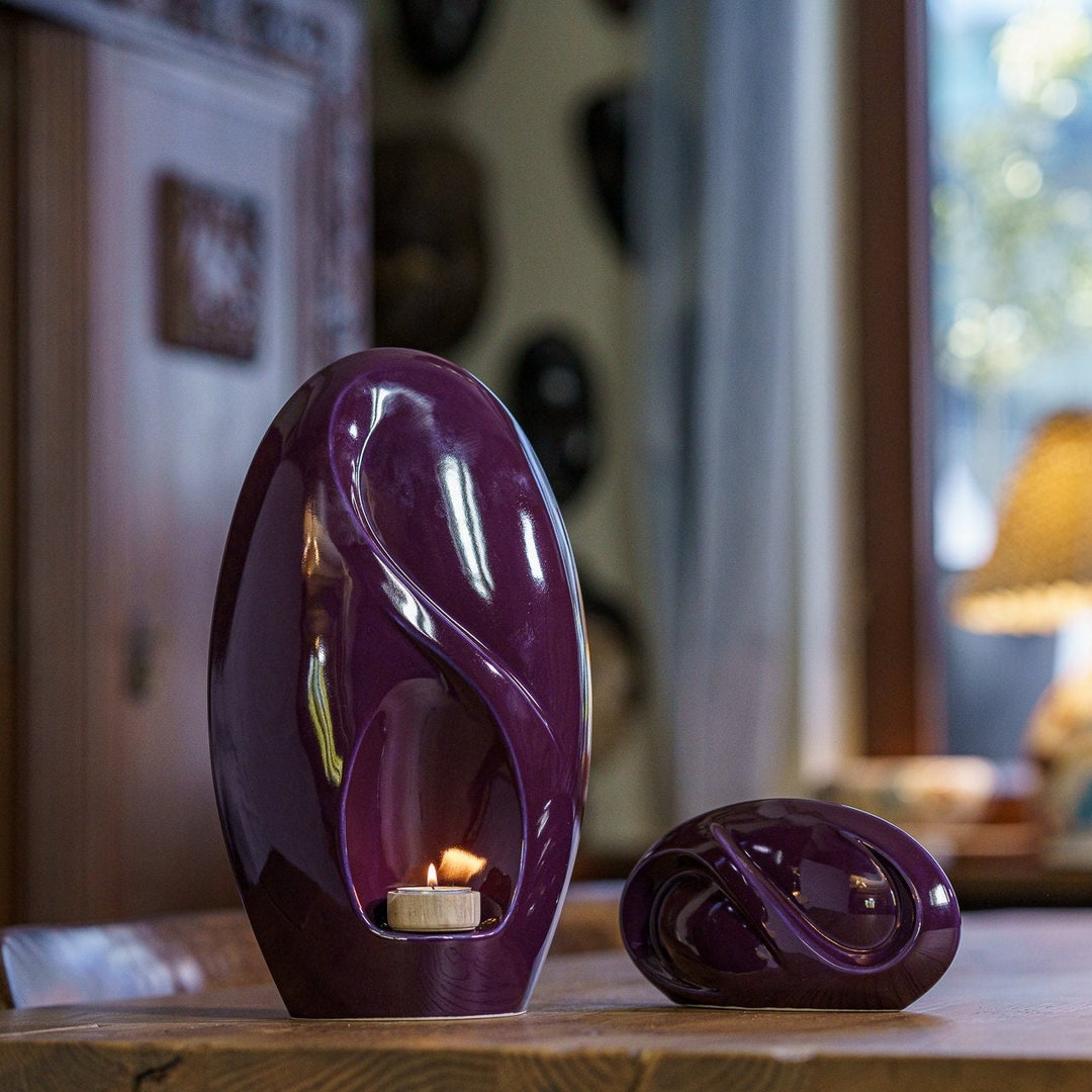 Cremation Urn for Ashes Eternity - Large | Violet | Ceramic Urn - Etsy