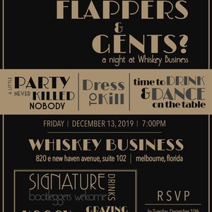 1920's Speakeasy Invitation - Etsy