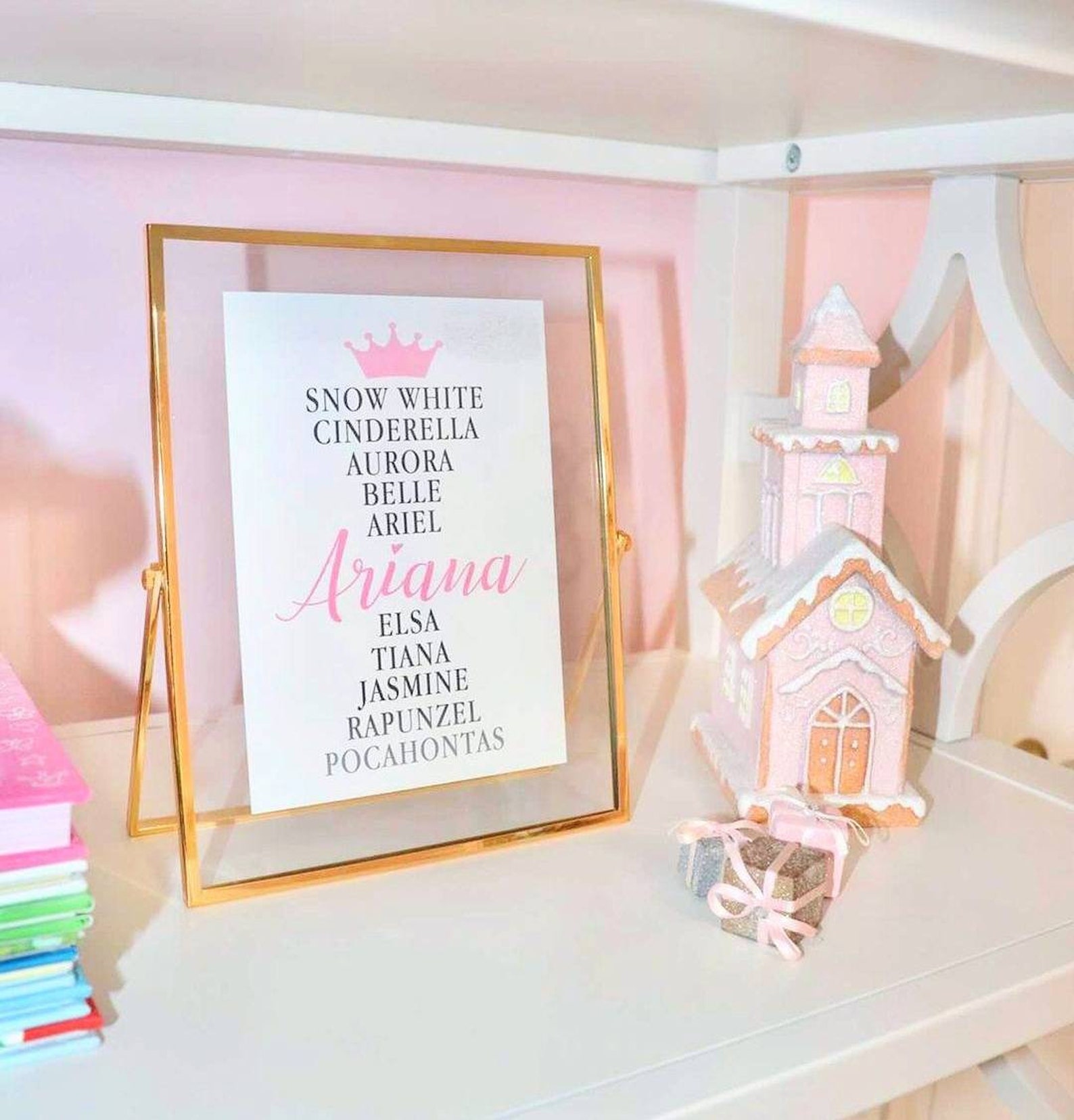 Personalized Princess Baby Girl Print, Fairytale Princess Name Wall Art ...