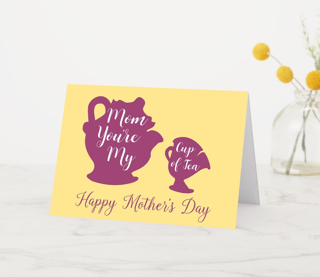 Mrs Potts Mothers Day Card, Beauty and the Beast Mother's Day Card, Mrs ...