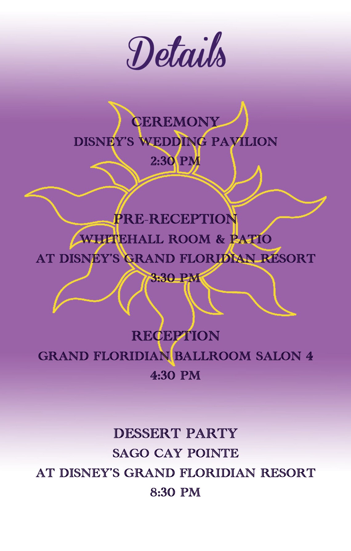 Tangled Rapunzel Sun Lantern Wedding Invitation, Fairy Princess Wedding ...