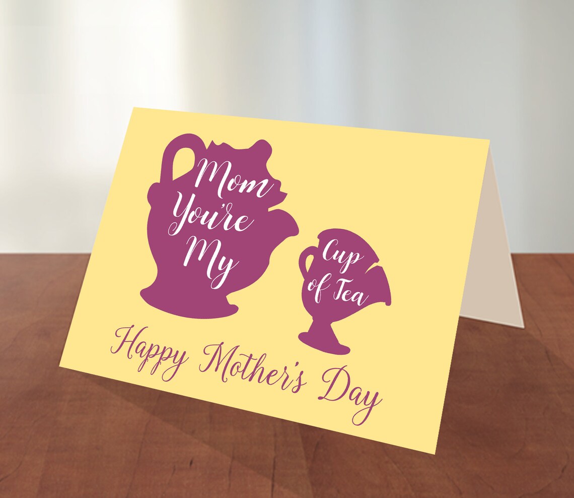 Mrs Potts Mothers Day Card Beauty and the Beast Mother's - Etsy