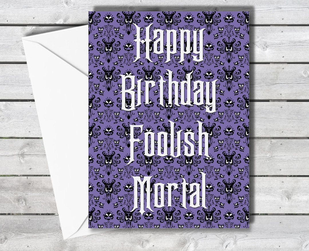 Haunted Mansion Birthday Card, Halloween Birthday Card, Haunted Mansion ...