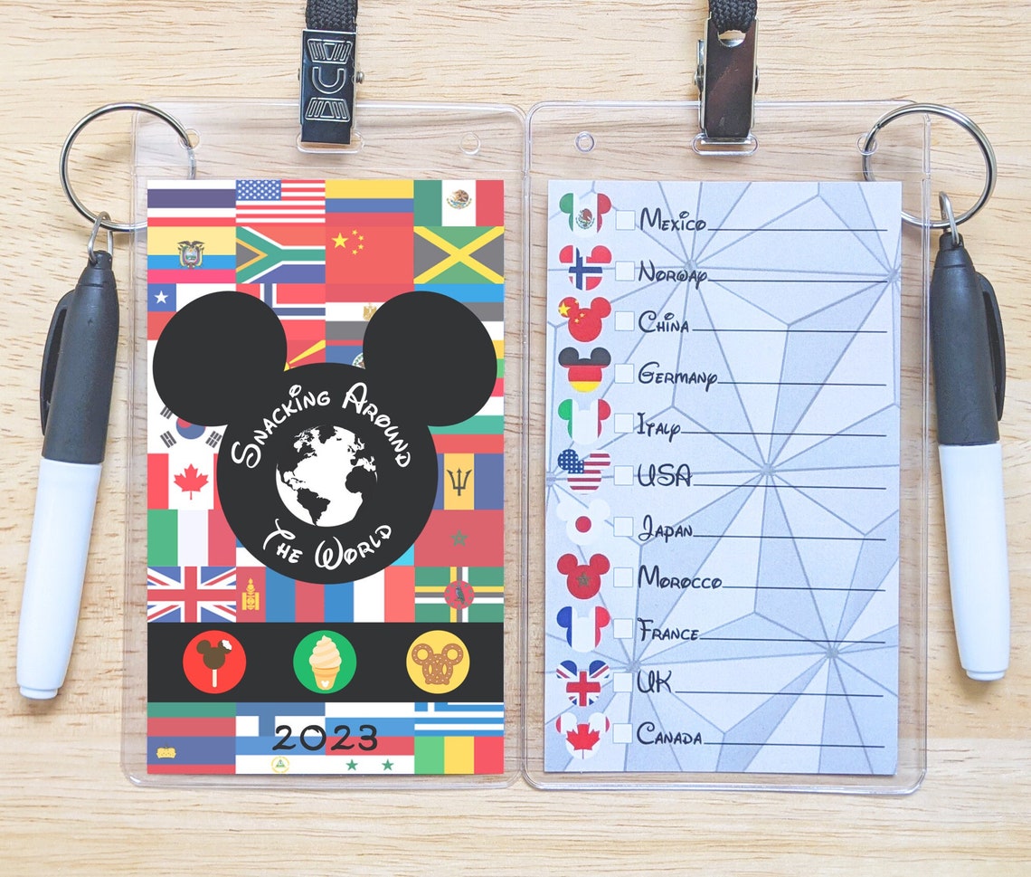 Snack Around the World Passport Lanyard Kid Friendly Epcot - Etsy