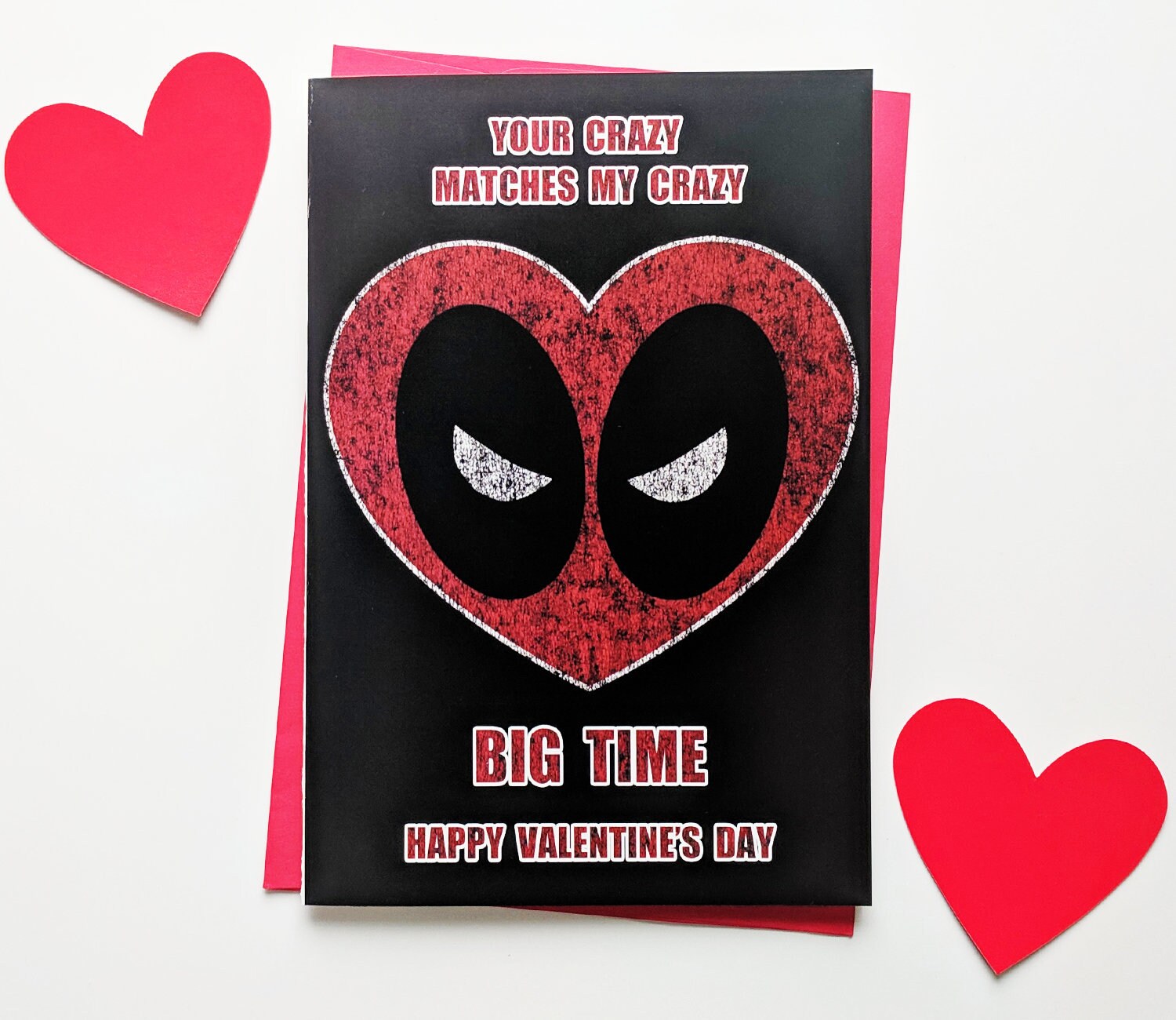 Deadpool Valentine's Day Card, Deadpool Marvel Valentine Card for Him ...