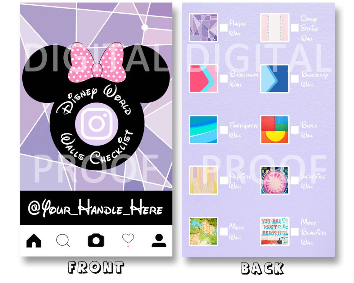 IG Park Walls Checklist, Printable Wall Challenge, Purple Wall ...