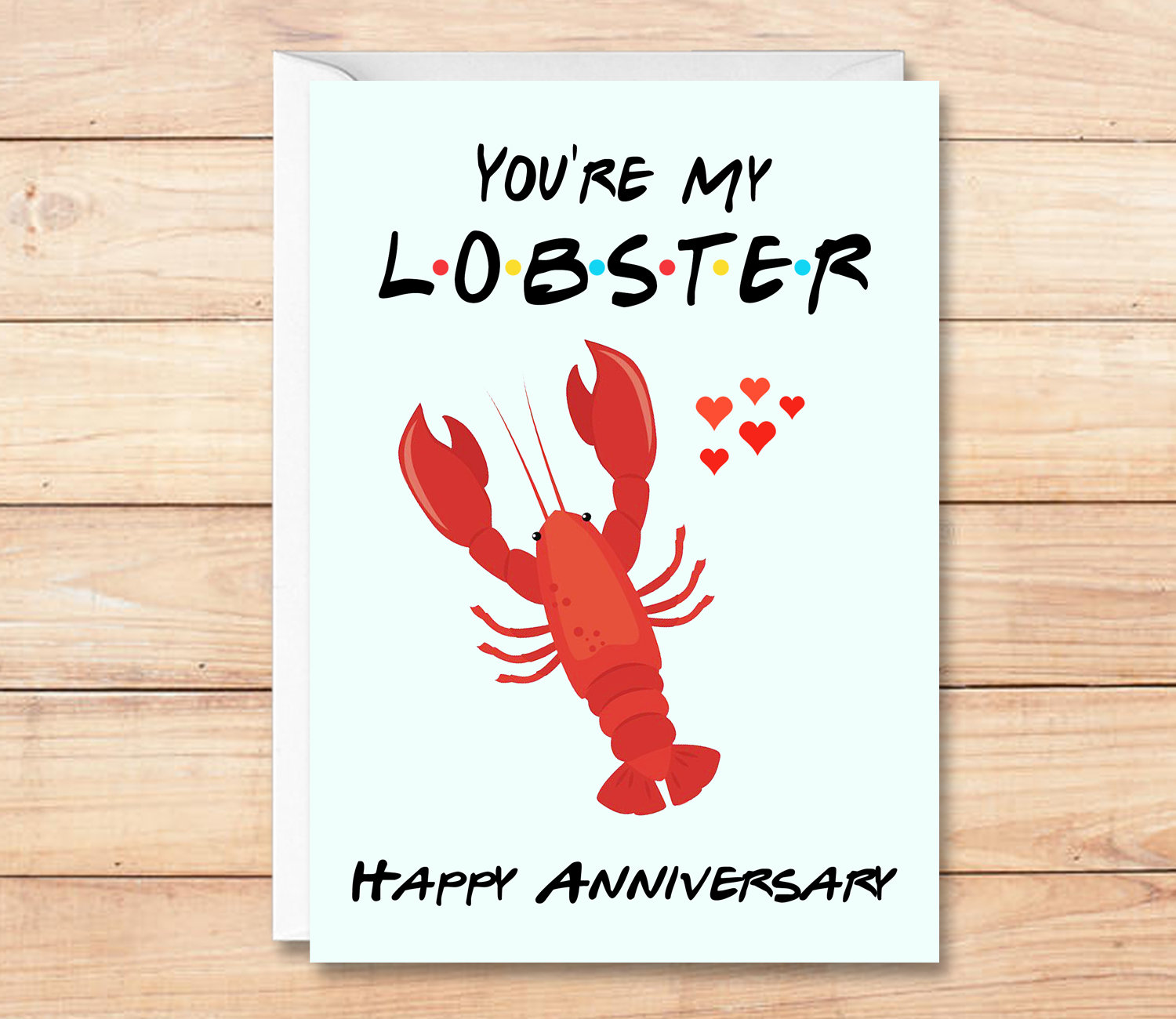 Friends Lobster Anniversary Card, Friends Anniversary Card, You're My ...