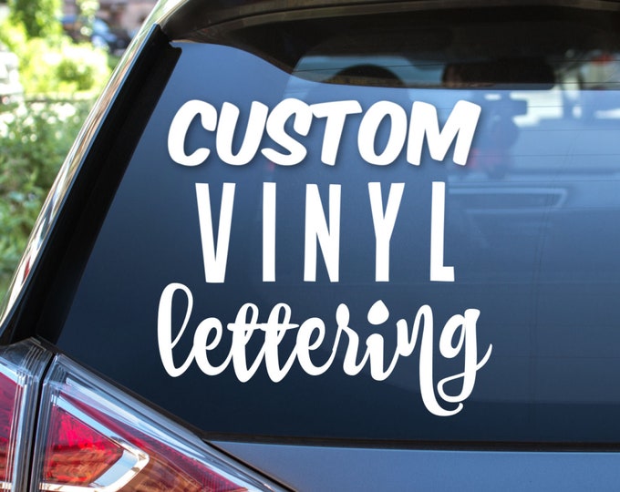 Vinyl Lettering Decal up to 48" Wide - Choose Font, Color, and Size ...