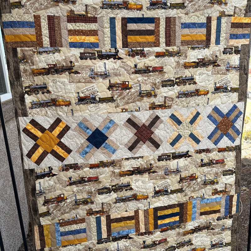 Train Quilt - Etsy