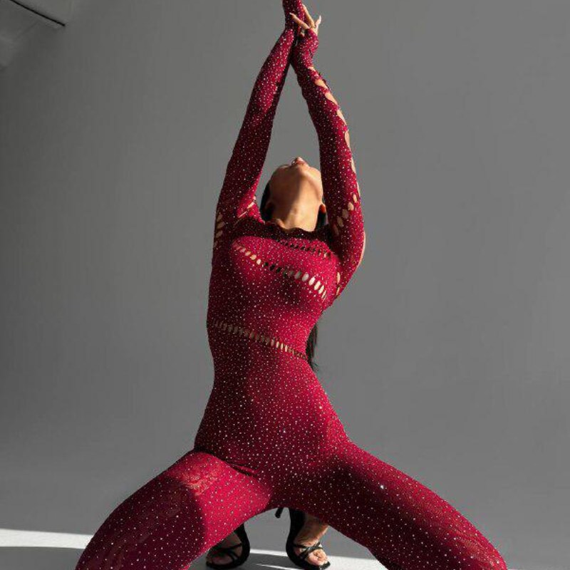 Rhinestone Fishnet Fabric - Etsy