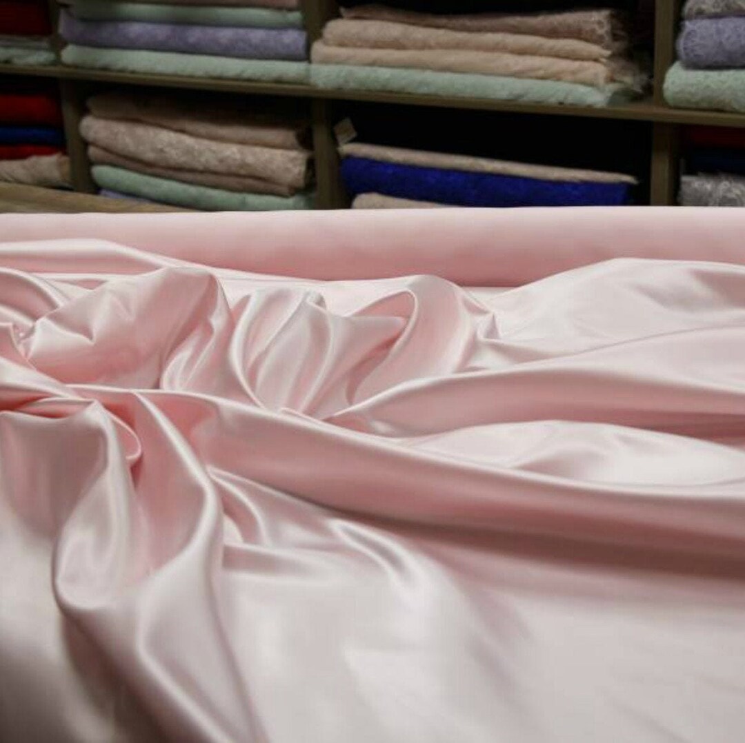 Heavy Satin Bridal Silk Satin Fabric by the Yard Sewing Satin Stretch ...