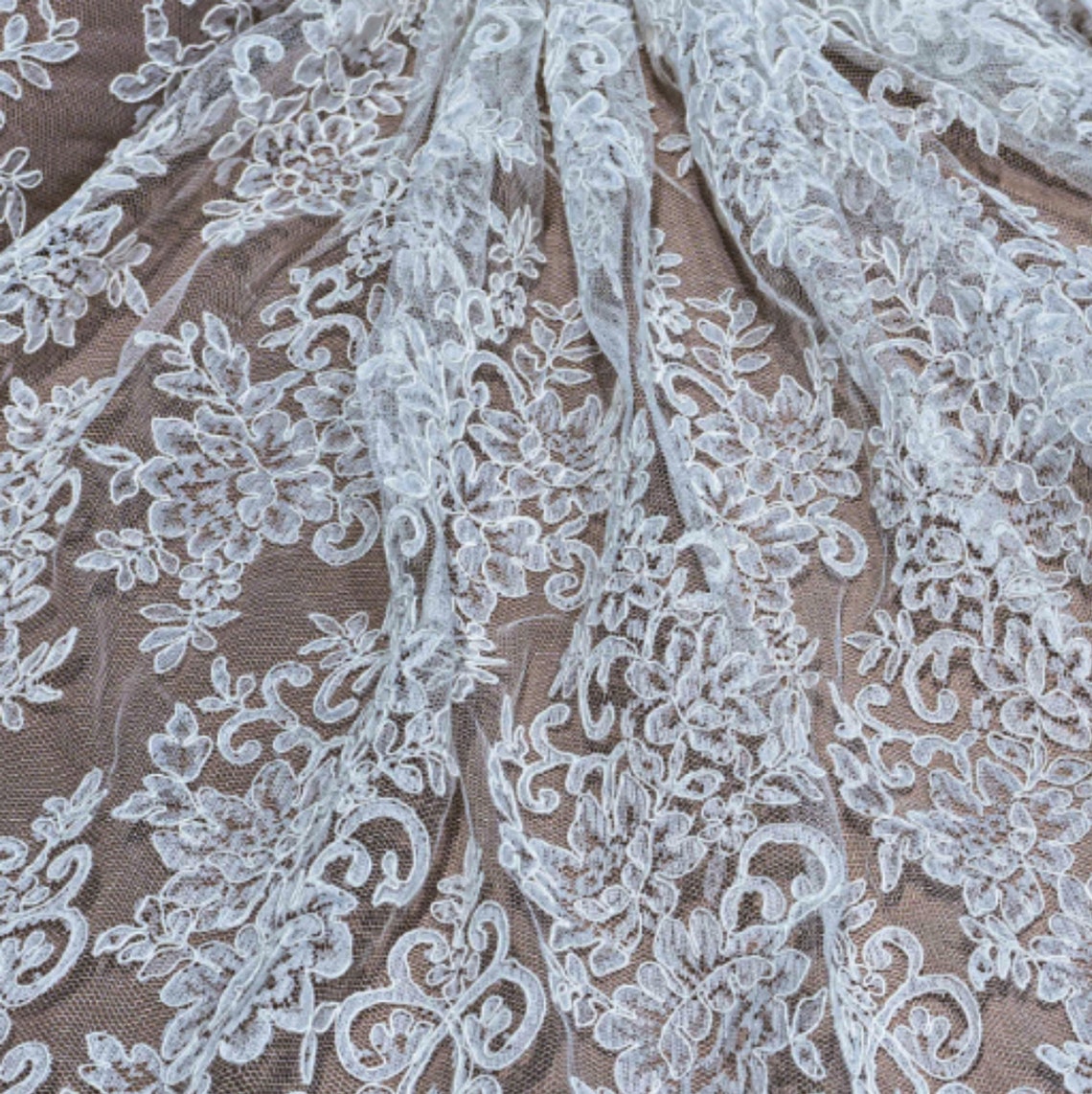 Tüll Spitze Stoff Guipure Hochzeit Spitze Chantilly Mesh Stoff | Etsy