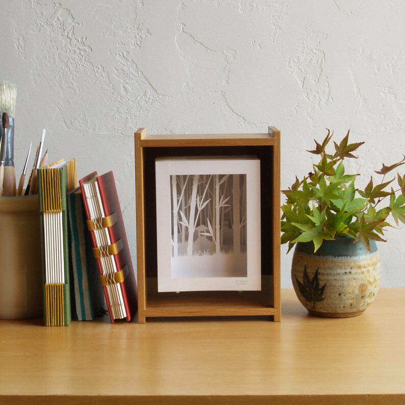 Bamboo Forest Light Box / Shadow Box - Vertical - Etsy