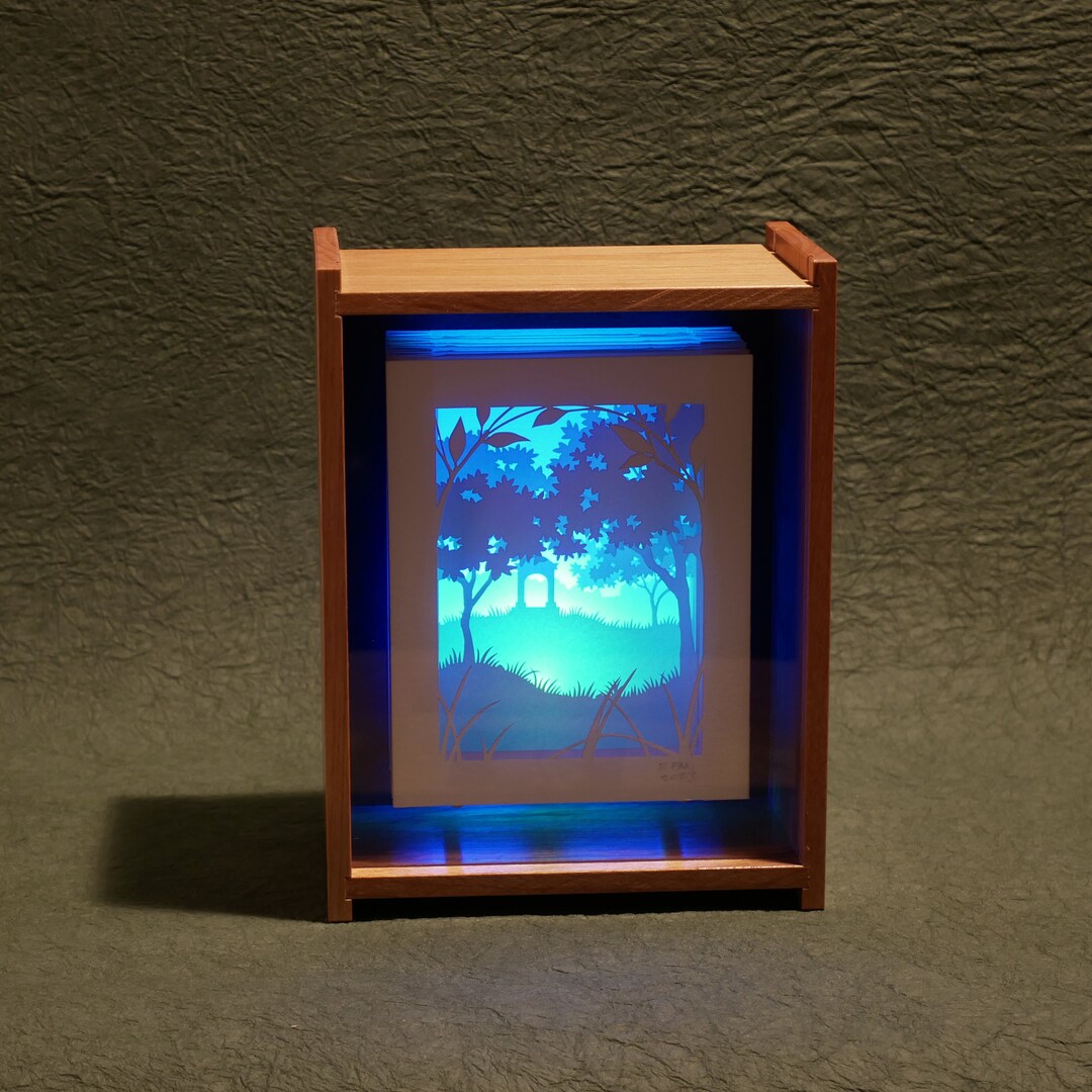 Rotunda -blue/green Light Box / Shadow Box - Etsy